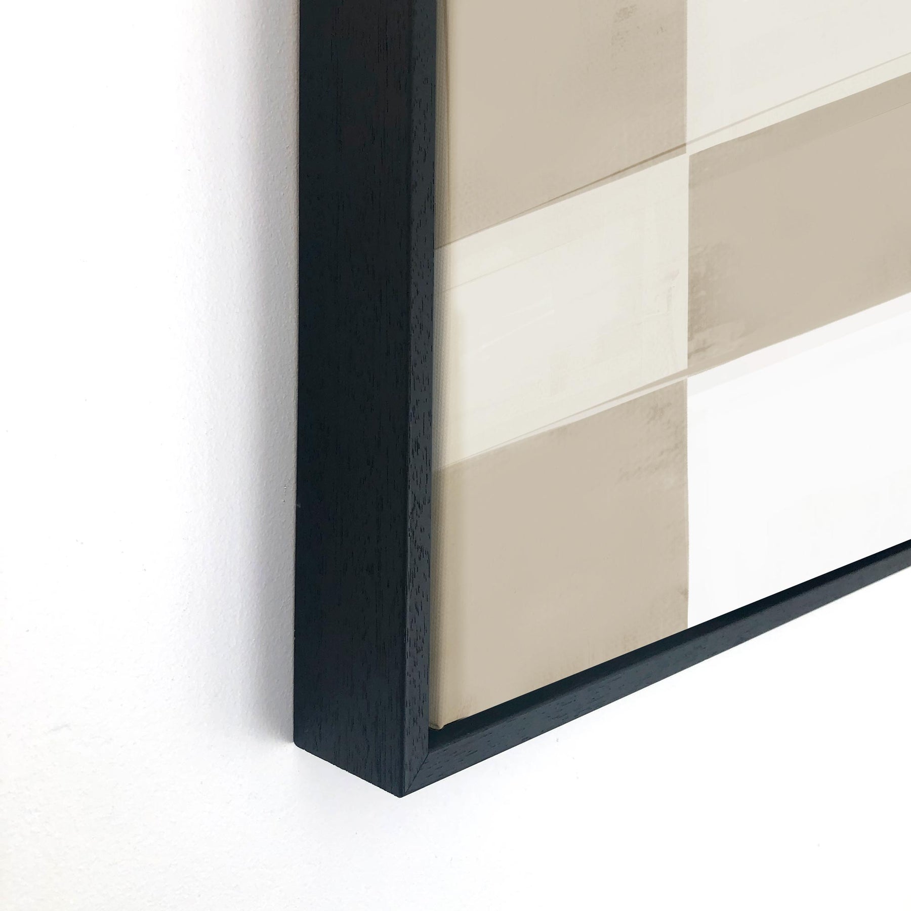 Neutral Checkerboard Abstract Canvas Set | Green Lili