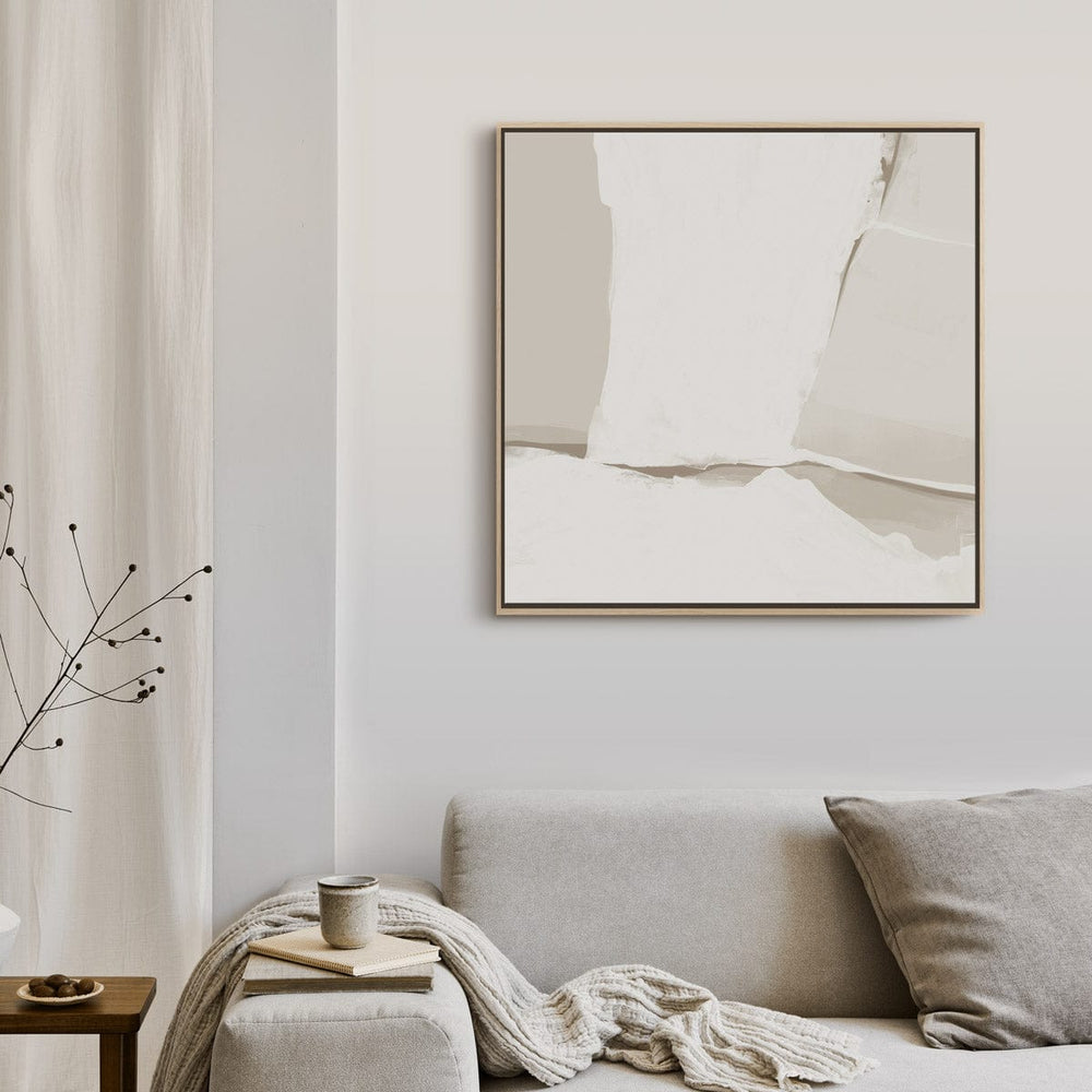 Drift Off Framed Abstract Canvas Art | Green Lili