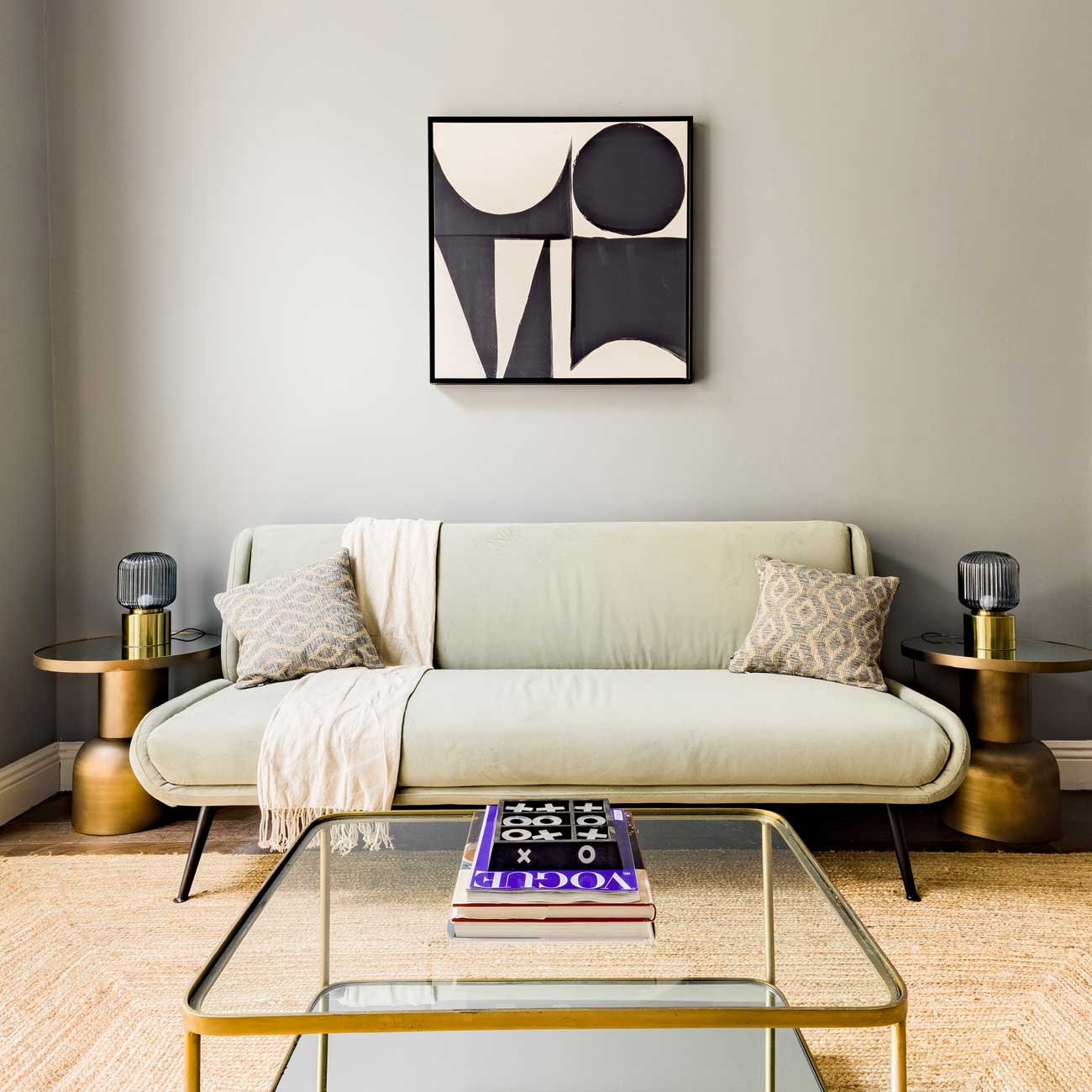 Follow The Sun Framed Abstract Canvas Art | Green Lili